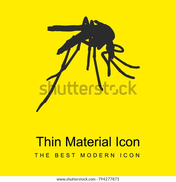 Mosquito Bright Yellow Material Minimal Icon Stock Vector (Royalty Free ...