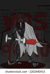 Mosquito Character Design Mosquito Be Mosquito Stock Vector (Royalty ...
