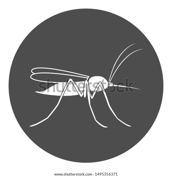 Mosquito Icon Gnat Symbol Vector Stock Vector (Royalty Free) 1495356371 ...
