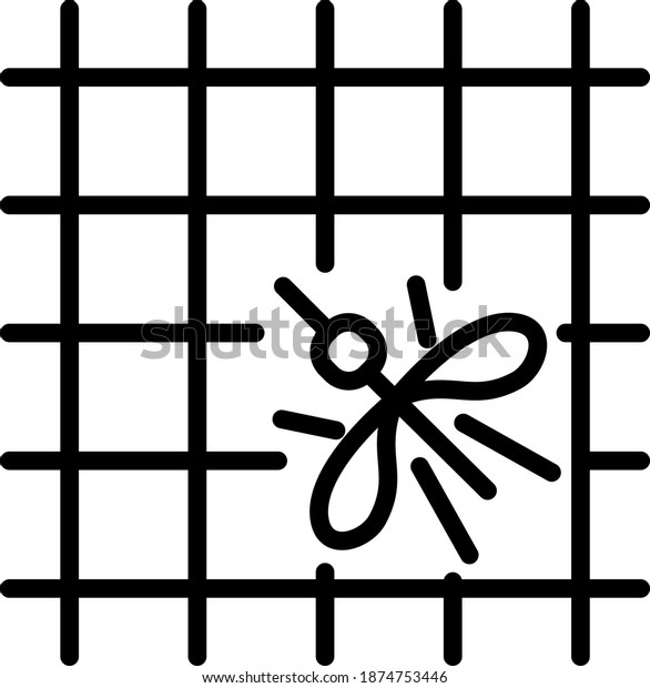 Mosquito Net Icon Vector Illustration Stock Vector (Royalty Free ...