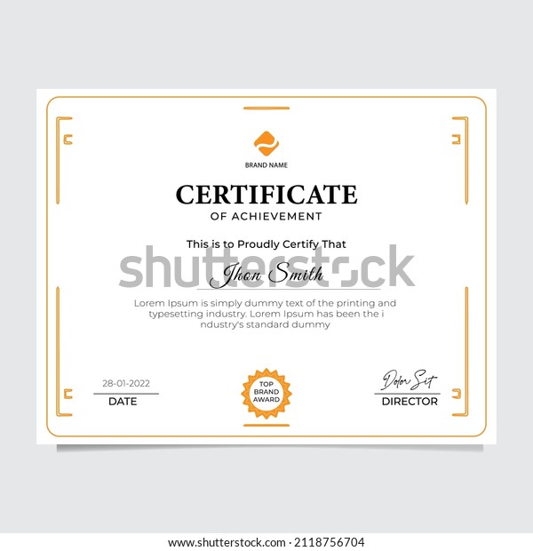 Most Creative Award Certificate Design Stock Vector (Royalty Free ...