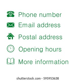 Most Important Contact Icons Vector Illustration Stock Vector (Royalty ...