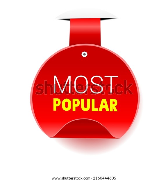 Most Popular Label Badge Vector Illustration Stock Vector (Royalty Free ...