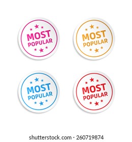 Vektor Stok Most Popular Stickers (Tanpa Royalti) 266474789 | Shutterstock