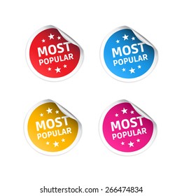 Most Popular Stickers Stock Vector (Royalty Free) 266474834 | Shutterstock