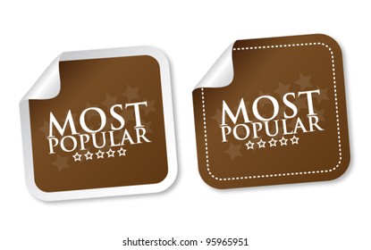 Most Popular Stickers Stock Vector (Royalty Free) 95965951
