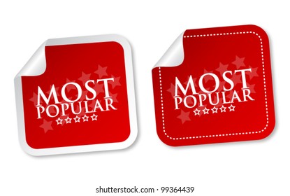 Most Popular Stickers Stock Vector (Royalty Free) 99364439 | Shutterstock