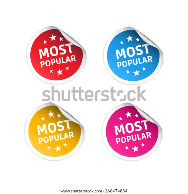 Most Popular Stickers Stock Vector (Royalty Free) 266474834 | Shutterstock