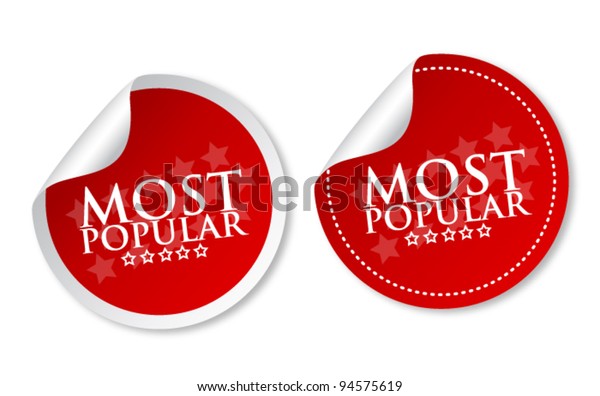 Most Popular Stickers Stock Vector (Royalty Free) 94575619 | Shutterstock