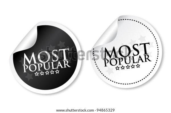 Most Popular Stickers Stock Vector (Royalty Free) 94865329 | Shutterstock