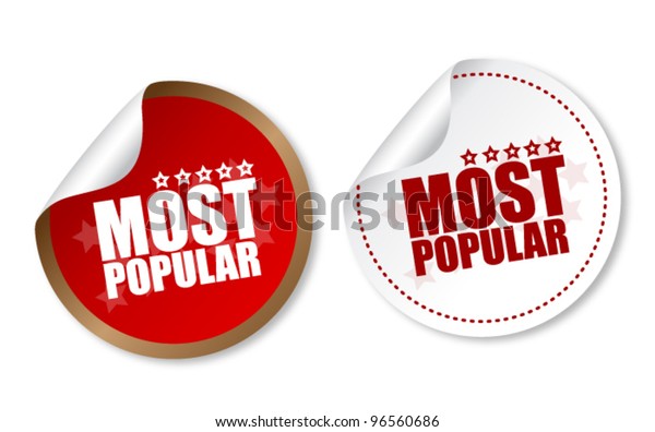 Most Popular Stickers Stock Vector (Royalty Free) 96560686 | Shutterstock