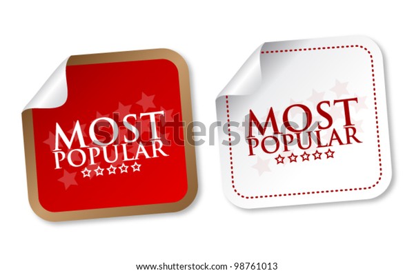 Most Popular Stickers Stock Vector (Royalty Free) 98761013 | Shutterstock