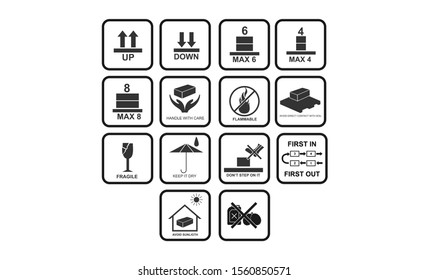 Vektor Stok Waste Sorting Icon Recyclable Materials Labeled (Tanpa ...