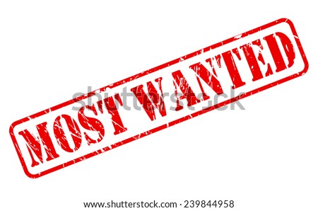 Most Wanted Red Stamp Text On Stock Vector (Royalty Free) 239844958 ...