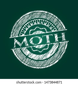 Moth Written Chalkboard Texture Vector Illustration Stock Vector ...