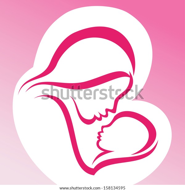 Mother Baby Vector Symbol Stock Vector (Royalty Free) 158134595 ...
