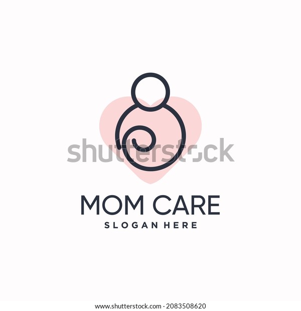 Mother Care Logo Design Creative Line Stock Vector (Royalty Free ...
