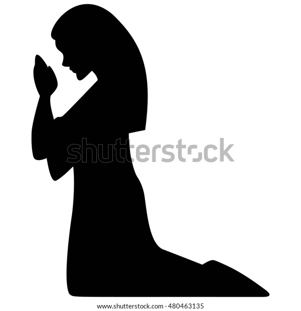 Mother Mary Praying Stock Vector (Royalty Free) 480463135 | Shutterstock