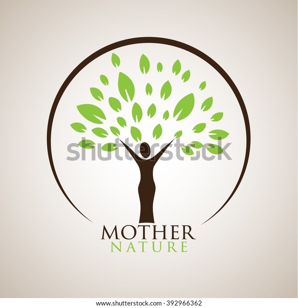 Mother Nature Logo Stock Vector (Royalty Free) 392966362