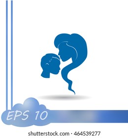 Mother Son Icon Stock Vector (Royalty Free) 464539277 | Shutterstock