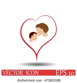 Mother Son Icon Stock Vector (Royalty Free) 537786442