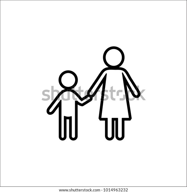 Mother Son Icon Stock Vector (Royalty Free) 1014963232 | Shutterstock