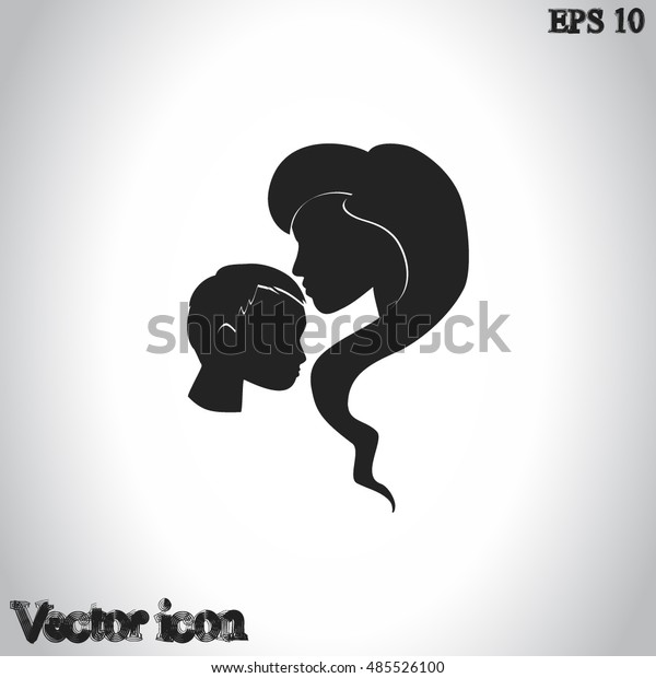 Mother Son Icon Stock Vector (Royalty Free) 485526100 | Shutterstock