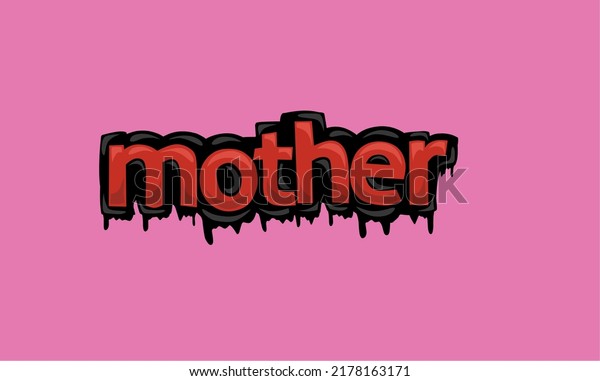 Mother Writing Vector Design On Pink Stock Vector (Royalty Free ...
