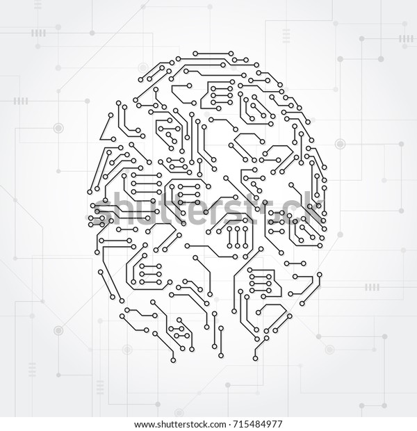 Motherboard Fingerprint Security Computer Concept Circuit Stock Vector ...
