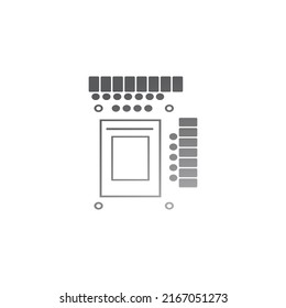 Motherboard High Resolution Logo Design Stock Vector (Royalty Free ...