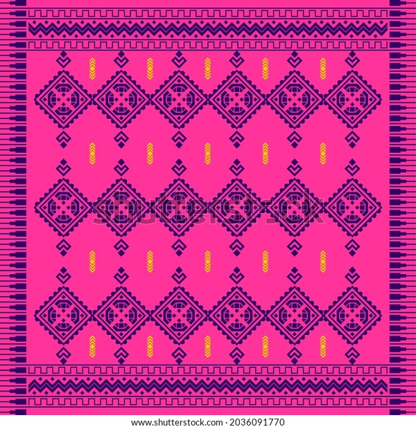 Motif Kain Tenun Tenun Pattern Stock Vector (Royalty Free) 2036091770 ...