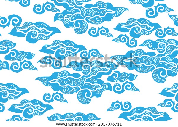 Motif Mega Mendung Batik Motif Typical Stock Vector (Royalty Free ...