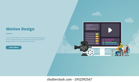 Motion Design Website Design Template Banner Stock Vector (Royalty Free ...