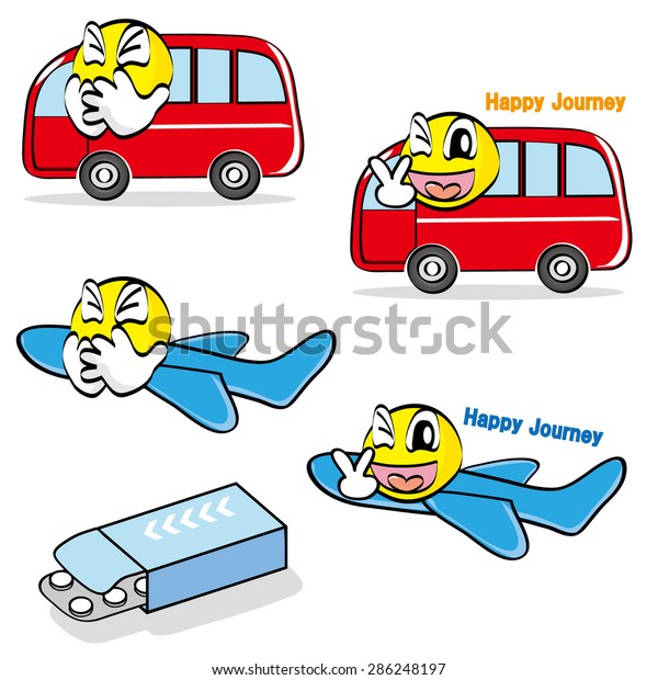 Motion Sickness Bus Airplane Stock Vector (Royalty Free) 286248197