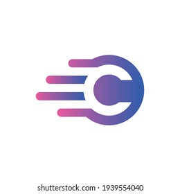 Motion Speed Letter C Logo Design Stock Vector (Royalty Free ...