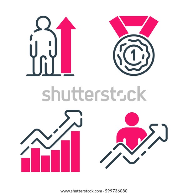 Motivation Concept Chart Pink Icon Business Stock Vector (Royalty Free ...