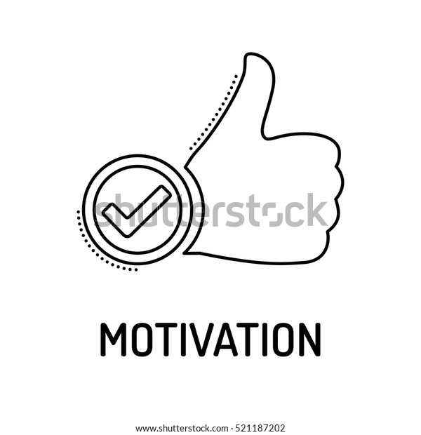 Motivation Line Icon Stock Vector (Royalty Free) 521187202