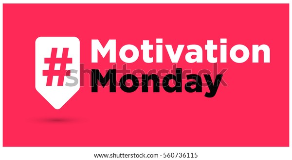 Motivation Monday Hashtag Inside Red Tag Stock Vector (Royalty Free ...