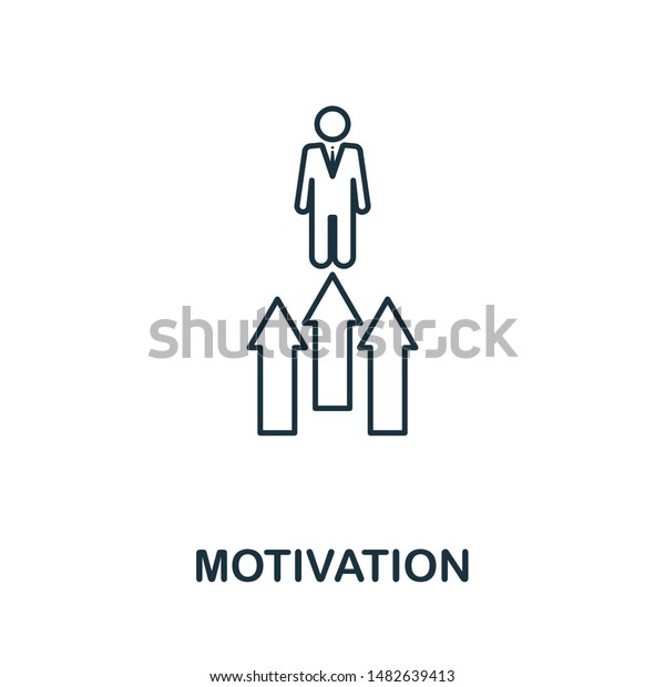 Motivation Outline Icon Thin Style Design Stock Vector (Royalty Free ...
