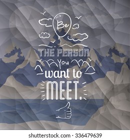 Motivational Poster Message Design Vector Illustration Stock Vector ...