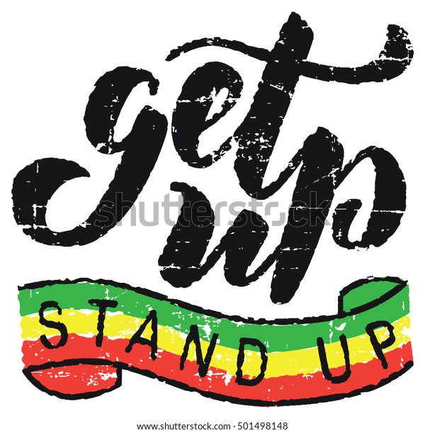 Motivational Quote Get Stand Grunge Texture Stock Vector (Royalty Free ...