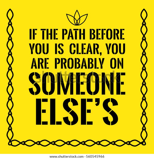 Motivational Quote Path Before You Clear Stock Vector (Royalty Free ...