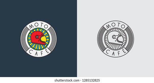 Moto Cafe Logo Stock Vector (Royalty Free) 1285132825