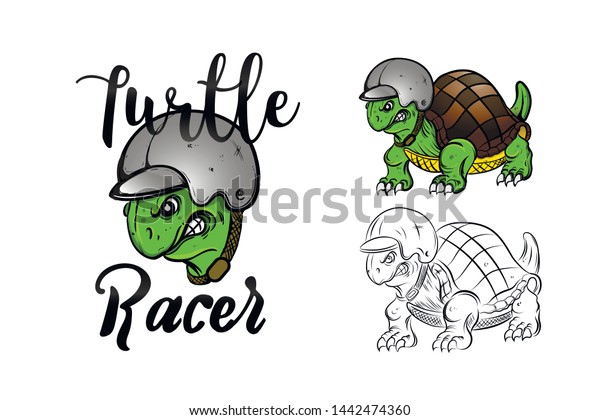 Moto Turtle Vector Illustration Eps 10 Stock Vector (Royalty Free ...