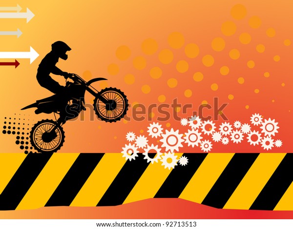 Motocross Background Vector Illustration Stock Vector (Royalty Free ...