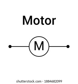 Motor Electric Circuit Symbol Vector Illustration Stock Vector (Royalty ...
