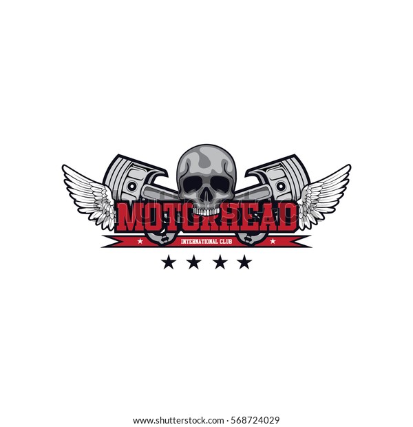 Motor Head Logo and Emblem Vector Illustration
