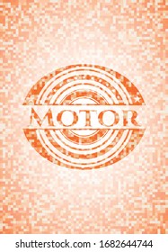 Motor Orange Mosaic Emblem Vector Illustration Stock Vector (Royalty ...