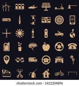 Motor Pool Icons Set Simple Set Stock Vector (Royalty Free) 1422204896 ...