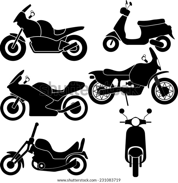 Motor Scooter Vector Illustration: เวกเตอร์สต็อก (ปลอดค่าลิขสิทธิ์ ...